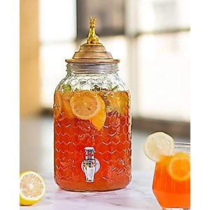 Hgzaccompany Push Style Faucet For Beverage Dispenser Carafe, Beverage Dispenser Replacement Spigot,Lever Pour Spout For Beverage Dispenser (Silver)