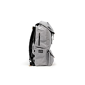 PKG Cambridge (31L) Backpack. 600D Water Resistant Double Layer Construction. 16" Laptop (Light Grey/Tan)