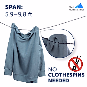 Travel Clothesline (6-12 ft, Reflective) Portable Travel Clothesline for Hotel Room and for Cruise Ship