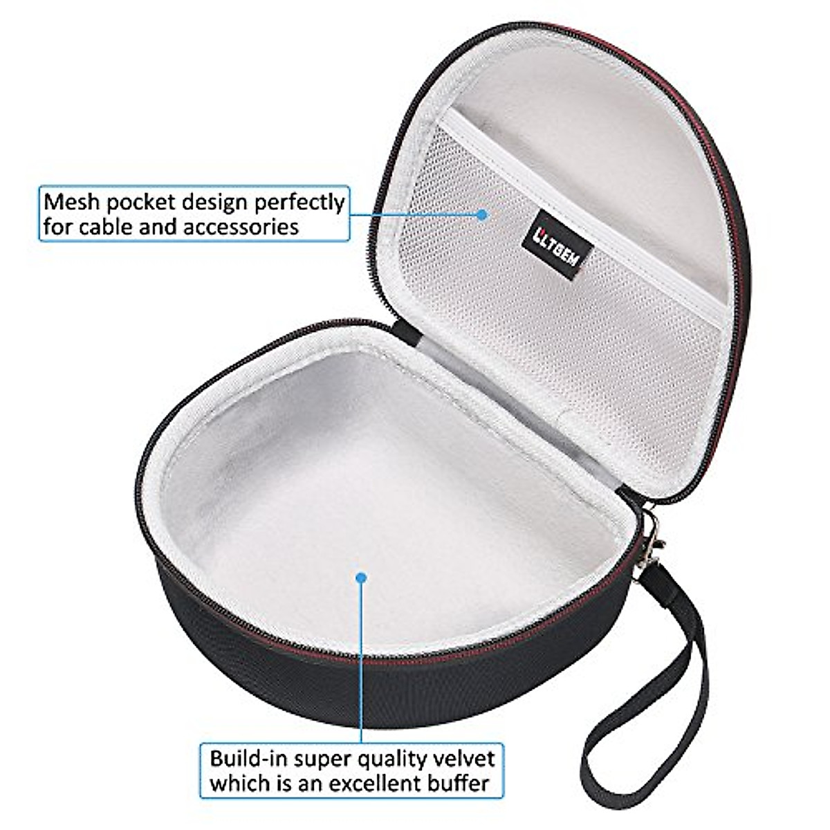 LTGEM Hard Headphones Case for Sony MDR7506 Professional Large Diaphragm Headphone - Travel Carrying Storage Bag