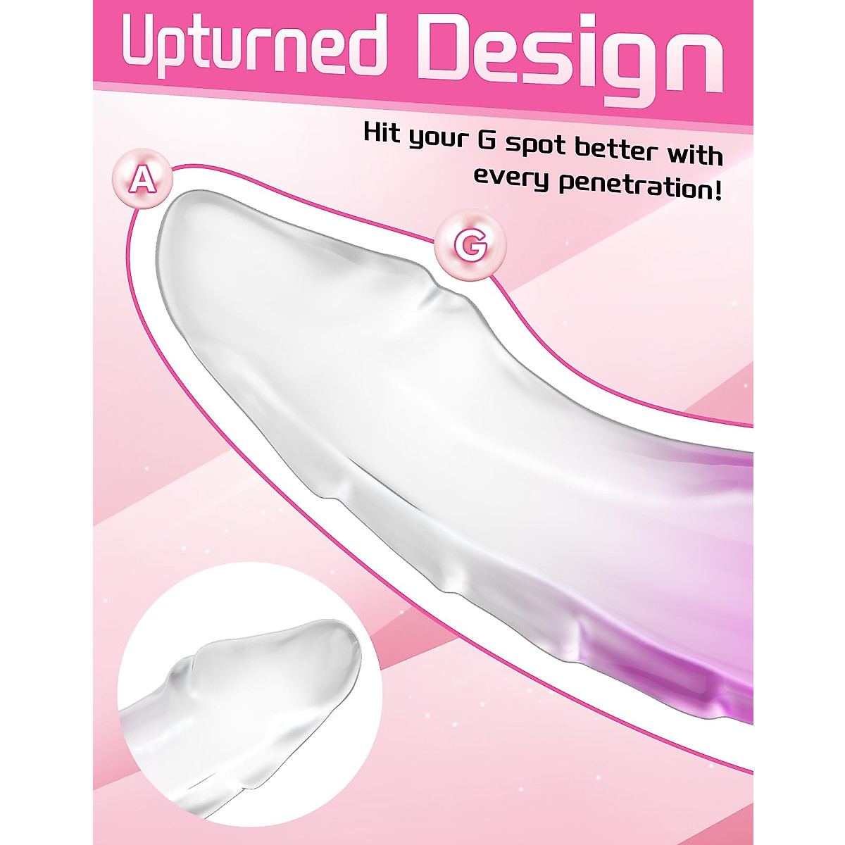 7.9 inch Realistic Dragon Dildo, G Spot Clear Dildo with Strong Suction Cup for Hands-Free Play, Anal Dildo for Vaginal Stimulaton, Adult Sex Toy for Beginner, Women and Couples