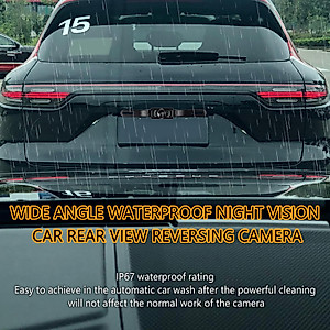 HD Backup Camera for Car with 8 LED Night Vision License Plate Camera,170° Wide Angle Waterproof Rear View Camera for Car/SUV/Truck/Van/RV Reverse Camera Systems