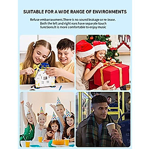 Kids Wireless Earbuds, TOGETFAC Bluetooth Earbuds, Noise Canceling Headphones with Cute Panda Comfortable Lightweight Design for Girls Women Sports 5.1 In-Ear Headphones with Mini Charging Case