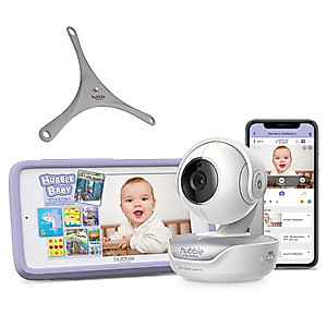 Hubble Nursery Pal Touch 5" Smart Baby Monitor with Camera and Audio, WiFi Baby Camera Monitor with Flexible Wall Mount; Pan Tilt Zoom; 2Way Talk, Interactive Smart HD Monitor & Smartphone App