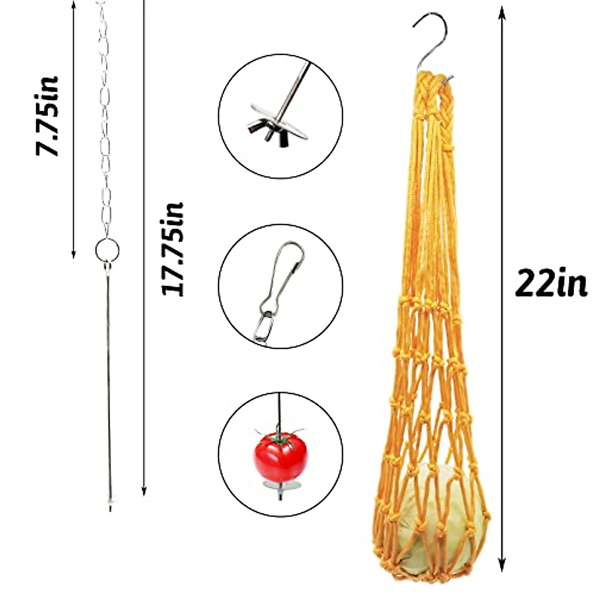 PINVNBY Chicken Toys Set Hens Xylophone Toy with 8 Metal Keys Chook Suspensible Wooden Swing Ladder Chick Veggies Skewer Fruit Holder Hanging Feeder for Chicken Coop Accessories Supplies (Suit 2)