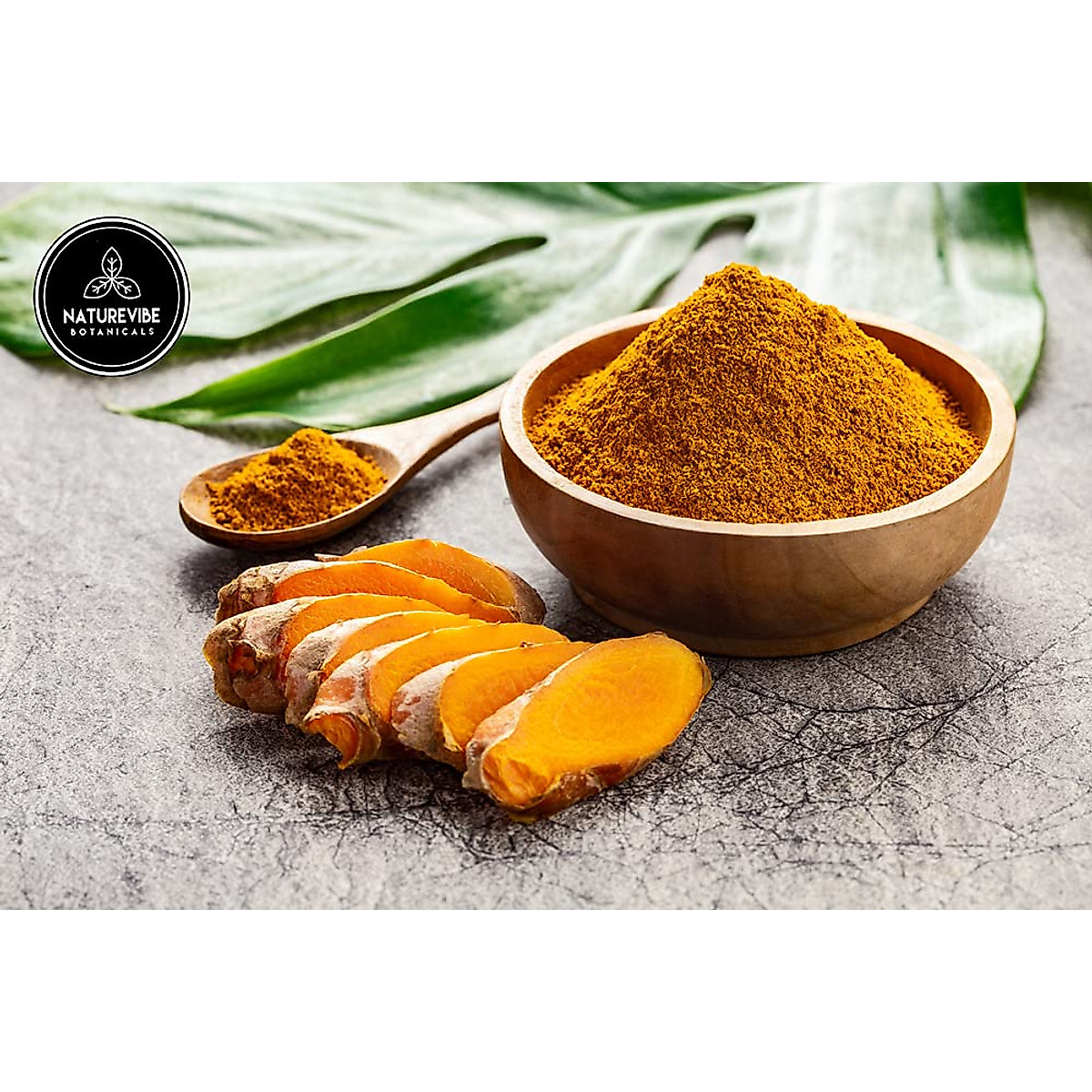 Premium Quality Turmeric Root Powder with Curcumin 5lbs by Naturevibe Botanicals | Raw Turmeric Root Grounded | Bulk Bag 100% Pure (80 Ounces)