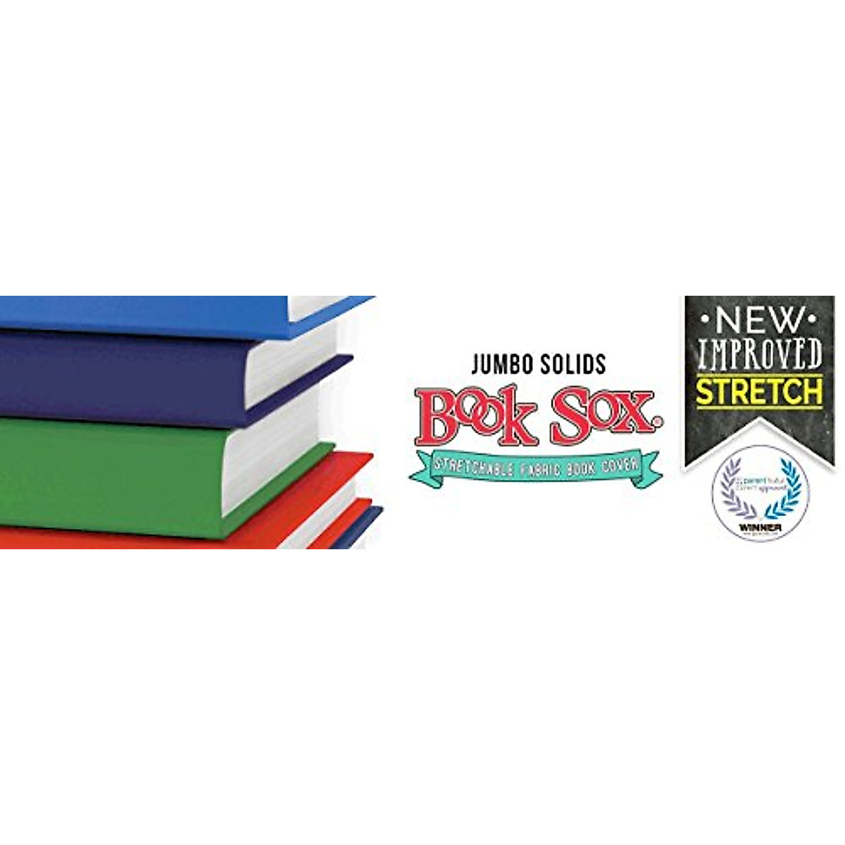 Book Sox Stretchable Book Cover H2O Fits Most Hardcover Textbooks up to 9x11 Adhesive-Free Nylon Fabric School Book Protector. Easy to Put On Washable & Reusable Jacket