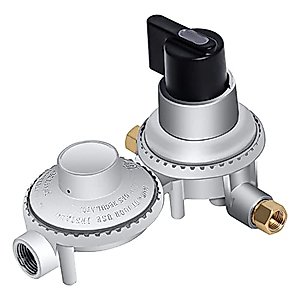 RV Propane Regulator for Dual Tanks, 2 Stage Auto Changeover Propane Regulator, lp Gas Regulators for RVs, Vans,Camper Trailers