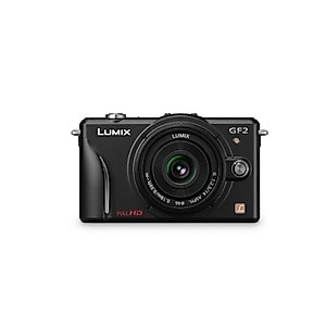 Panasonic Lumix DMC-GF2 12 MP Micro Four-Thirds Mirrorless Digital Camera with 3.0-Inch Touch-Screen LCD and 14mm f/2.5 G Aspherical Lens (Black)