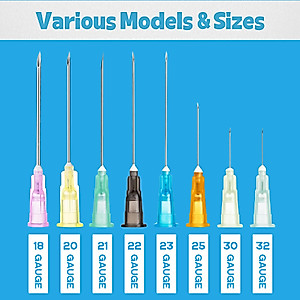 18G 1.5 Inch Dispensing Needle Accessorie, Individually Wrapped Pack of 100