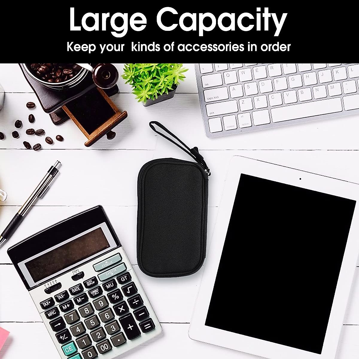 Tildaks Travel Electronic Organizer Pouch Bag, 3 Compartments Portable Electronic Phone Accessories Storage Multifunctional Case for Cable, Cord, Charger, Hard Drive, Earphone(Pink)