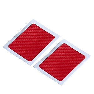2Pcs of HOTLINEGAMES Touchpad Protector Compatible with PS4 Controller, Enhanced Texture Skin Compatible with PlayStation 4 DualShock,Pre-Cut,Easy to Apply,Easily Add Protection (Carbon Red)