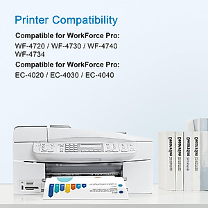 802XL Ink Cartridges Remanufactured Replacement for Epson 802 XL Ink Cartridges Combo Pack Compatible with WF-4720 WF-4730 WF-4734 WF-4740 EC-4040 EC-4030 EC-4020 Printer (4 Pack)