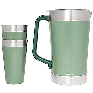 Stanley 10-10390-001 The Stay-Chill Classic Pitcher Set Hammertone Green 64OZ / 1.9L + 2 x 16OZ / .47L