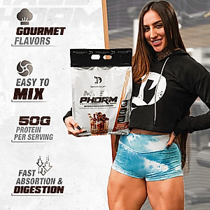 DRAGON PHARMA Mass Phorm, Ultimate Mass Gain Catalyst, 50g Protein Matrix, 200g of Complex Carbohydrates, Over 1,000 Calories Per Serving (20 Servings, Vanilla Milkshake)