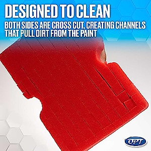 Optimum Big Red Sponge - Original BRS - Large Car Wash Sponge, Professional Car Detailing Sponge, Great for Use with Rinseless Car Wash and Traditional Car Wash Soap