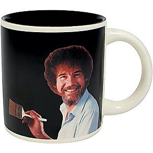 The Unemployed Philosophers Guild Ceramic Bob Ross Self-Painting Mug - in A Fun Gift Box