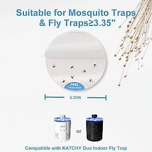 28PCS Mosquito Trap Refill Glue Boards Compatible with Katchy Duo Indoor Fruit Fly Trap, 3.35" Mosquito Lamp Refillable Glue Pads Fits Many Models Indoor Mosquito Killer Bug Catcher