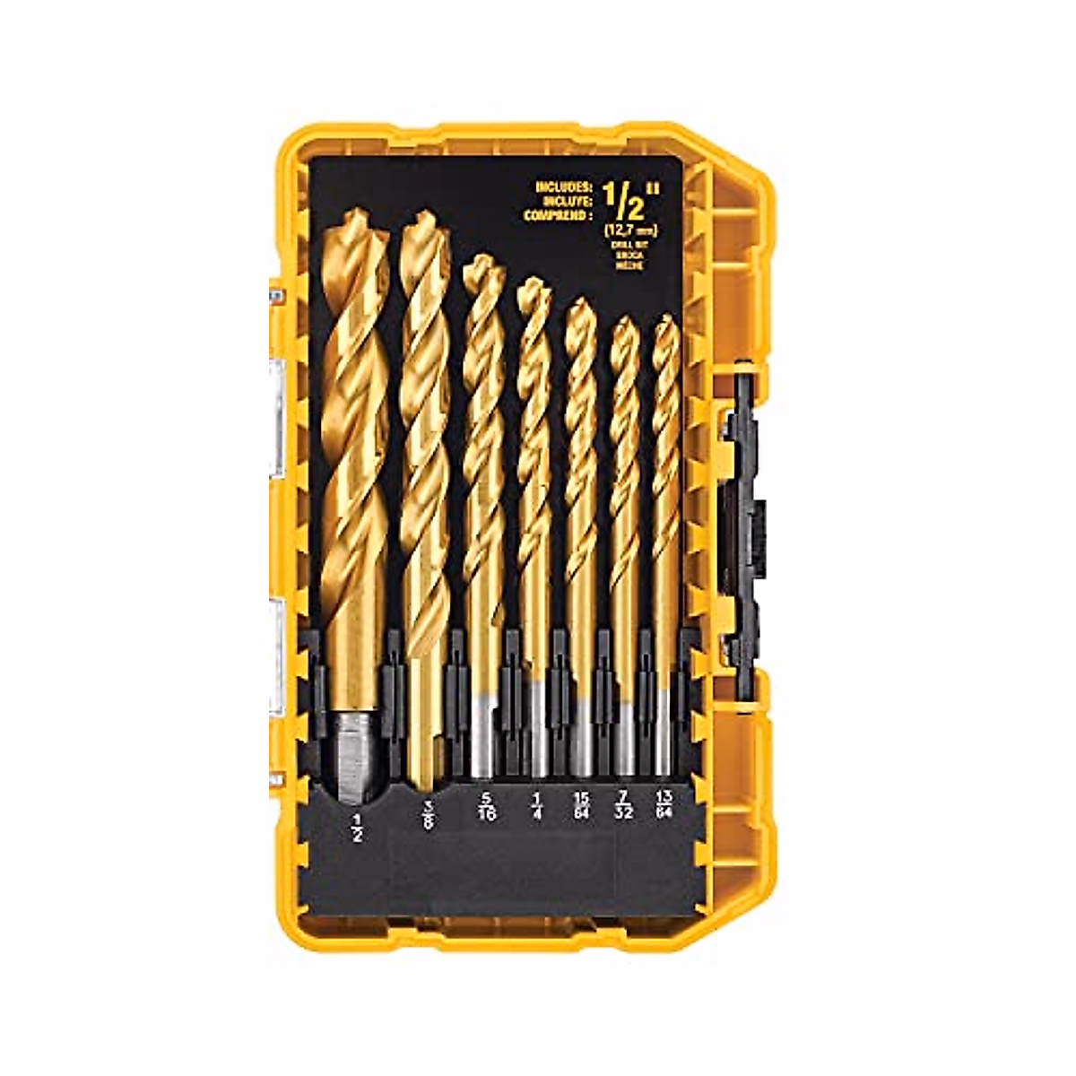 DEWALT Titanium Nitride Coated Drill Bit Set, Pilot Point, 21-Piece (DW1361)