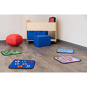 Learning Carpets - CPR735 Let’s Learn How to Count Seating Squares, 14” by 14” Each (Set of 10) – Fun, Colorful Graphics – Learn to Count from 1-10, Teaches Number Association – Easy to Store and Move