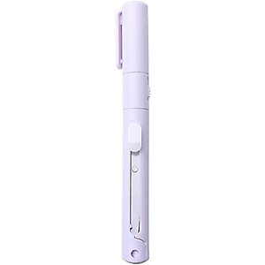 Purple Mini Pen Style Shears,Folding Student Portable Scissor with Cover,Ceramic Pencutter Stainless Steel Shears Office Cutting Tools