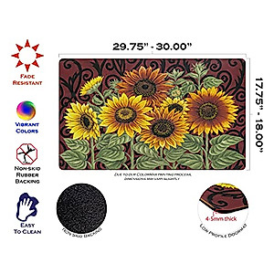 Toland Home Garden 800108 Sunflower Medley Fall Door Mat 18x30 Inch Summer Outdoor Doormat for Entryway Indoor Entrance