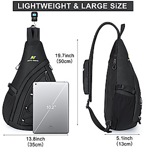 N NEVO RHINO Waterproof Sling Bag Crossbody Sling Backpack,Casual Shoulder Bag for Men,Women Hiking Daypack,Outdoor,Travel