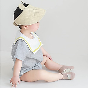 BEHELE Baby Floor Socks with Grips Non-skid Toddler Newborn Infant Non Slip Socks Unisex Boy Girl Ankle Indoor Gripper Socks (S(0-12 Months))