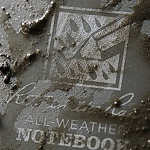 Rite in the Rain All-Weather Top-Spiral Notebook, 3" x 5", Gray Cover, Universal Pattern, 3 Pack (No. 835-3), Grey