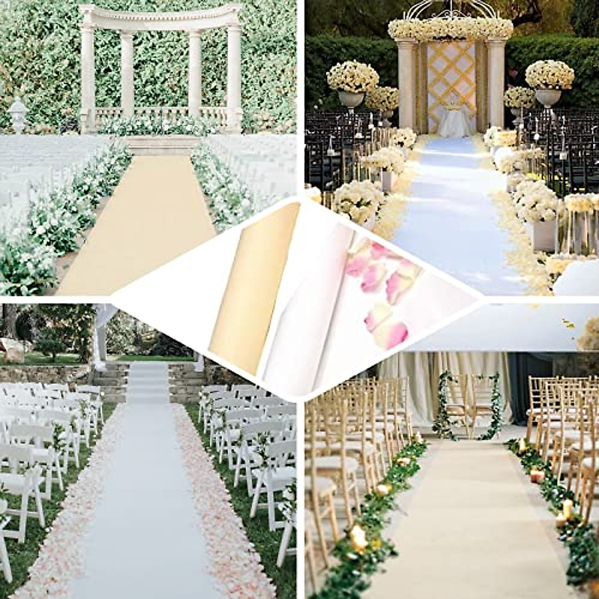Efavormart 40" x 100ft PVC Aisle Runner-White, Carpet for Party, Birthday, Banquet, Restaurant Decoration