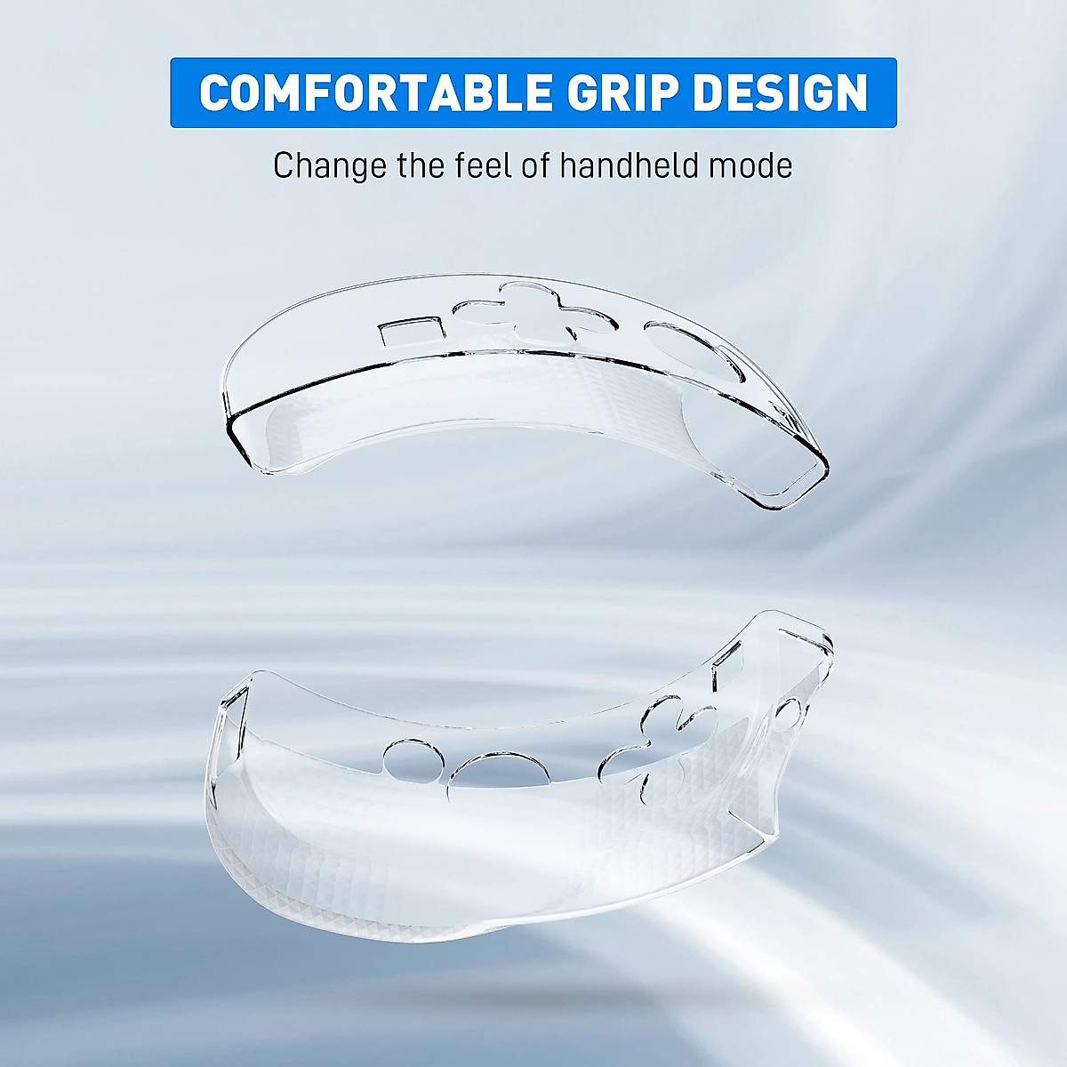 RHOTALL Clear Protective Case Compatible with Nintendo Switch OLED, Dockable Hard Shell for Switch OLED Console, Soft Cover with Comfortable Grip Design for Joycon Controller