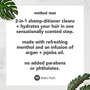 Method Men 2-in-1 Shampoo + Condtioner, Juniper + Sage, 14 Ounces.