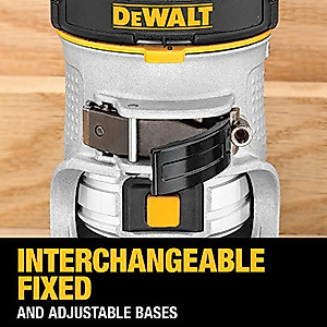 DEWALT Router Fixed/Plunge Base Kit, Variable Speed, 1.25-HP Max Torque (DWP611PK)
