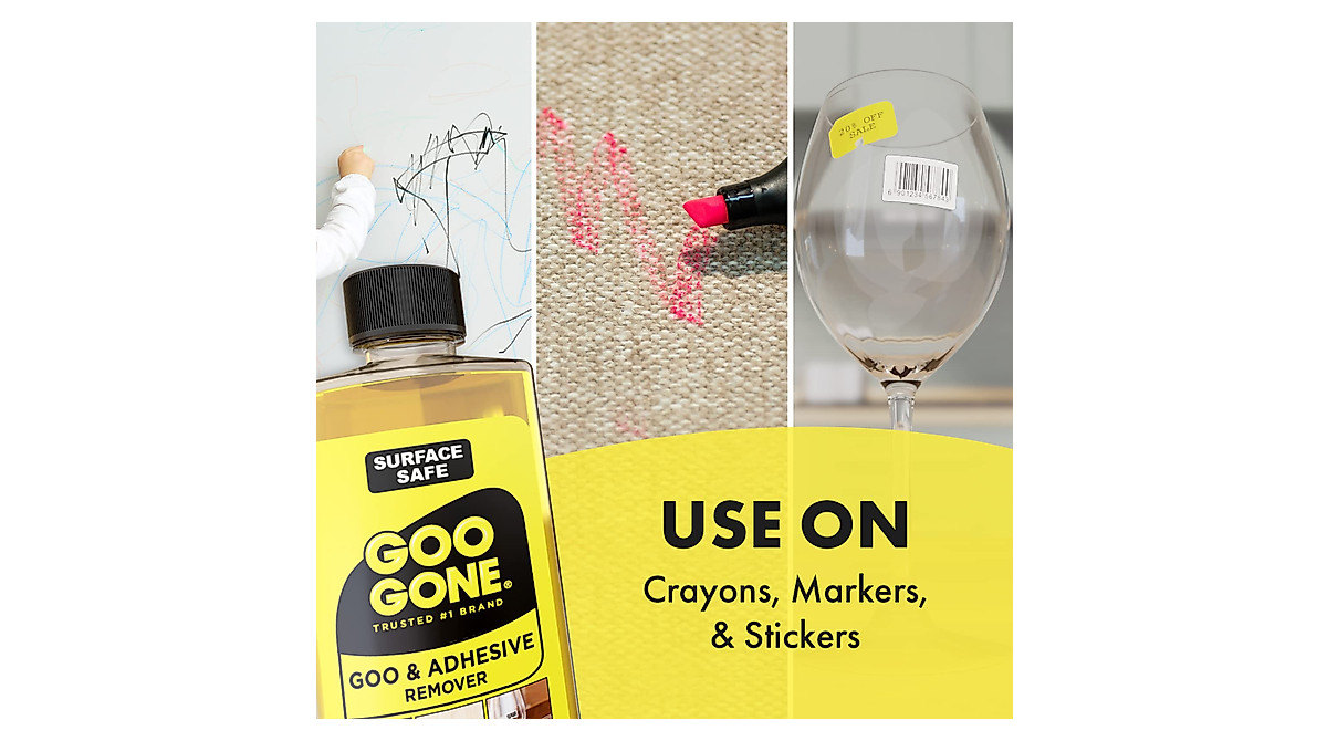 Goo Gone Original Adhesive Remover for Stickers & Grease – 2 Oz