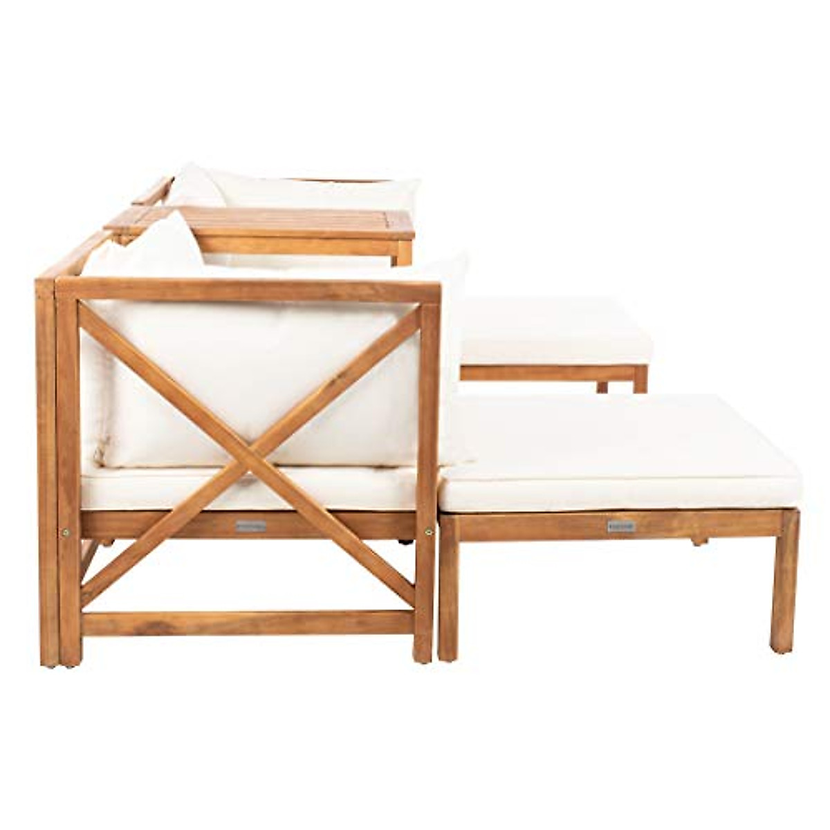 Safavieh PAT6762A Outdoor Collection Ronson Natural and Beige 5-Piece Dining Set