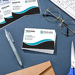 1200 Pcs Blank Printable Business Cards, 3 x 4, Perforated Cards Stock Paper for Inkjet and Laser Printers for School, Office, Party (6 up Each Page)