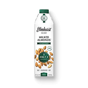 Elmhurst 1925 Unsweetened Almond Milk, 32 Ounce (Pack of 6)