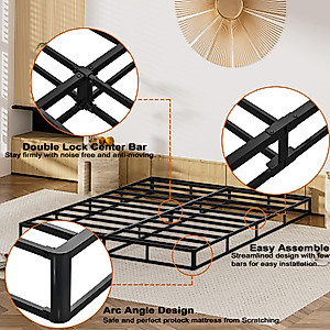 RmagineX Box Spring for Queen Bed 5 Inch Profile Queen Box Spring Heavy Duty Metal Queen Size Box Spring Mattress Foundation Sturdy Queen Box Springs for Bed Frame Platform Noisy Free (5 Inch, Queen)