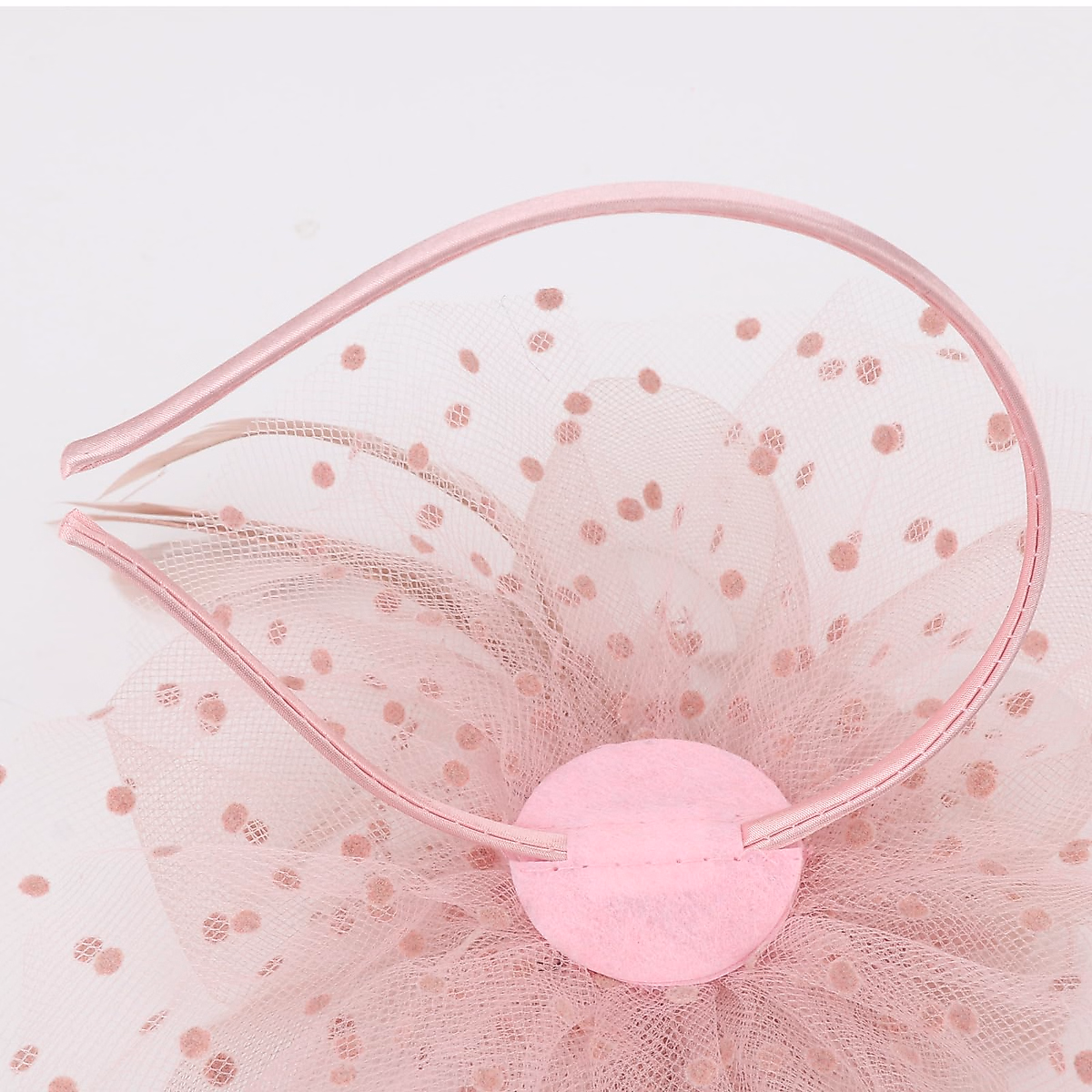 DRESHOW Fascinators Hat Feather Headband Women's Fascinators Tea Party Headwear with Clip Flower Head Band for Girls & Women