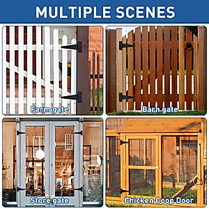 TamBee 5Inch Shed Door Hinges T-Strap Barn Door Hinges Outdoor Heavy Duty Hinges for Wood Wrought Hinges Hardware(2PCS)