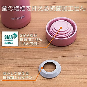Tiger MMP-K030PE Thermos Bottle, Water Bottle, 10.1 fl oz (300 ml), Screw Mug Bottle, 6 Hours Hot and Cold Retention, Home Use, Usable as a Tumbler, Rose Pink