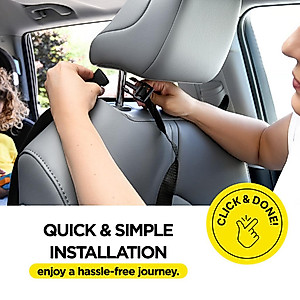 lebogner Back Seat Cover for Kids, 2 Pack X-Large Waterproof Kick Mats Backseat Protector, Durable Car Seat Back Protectors for Vehicles to Protect from Dirt, Mud & Scratches, Fits Most SUVs and Vans