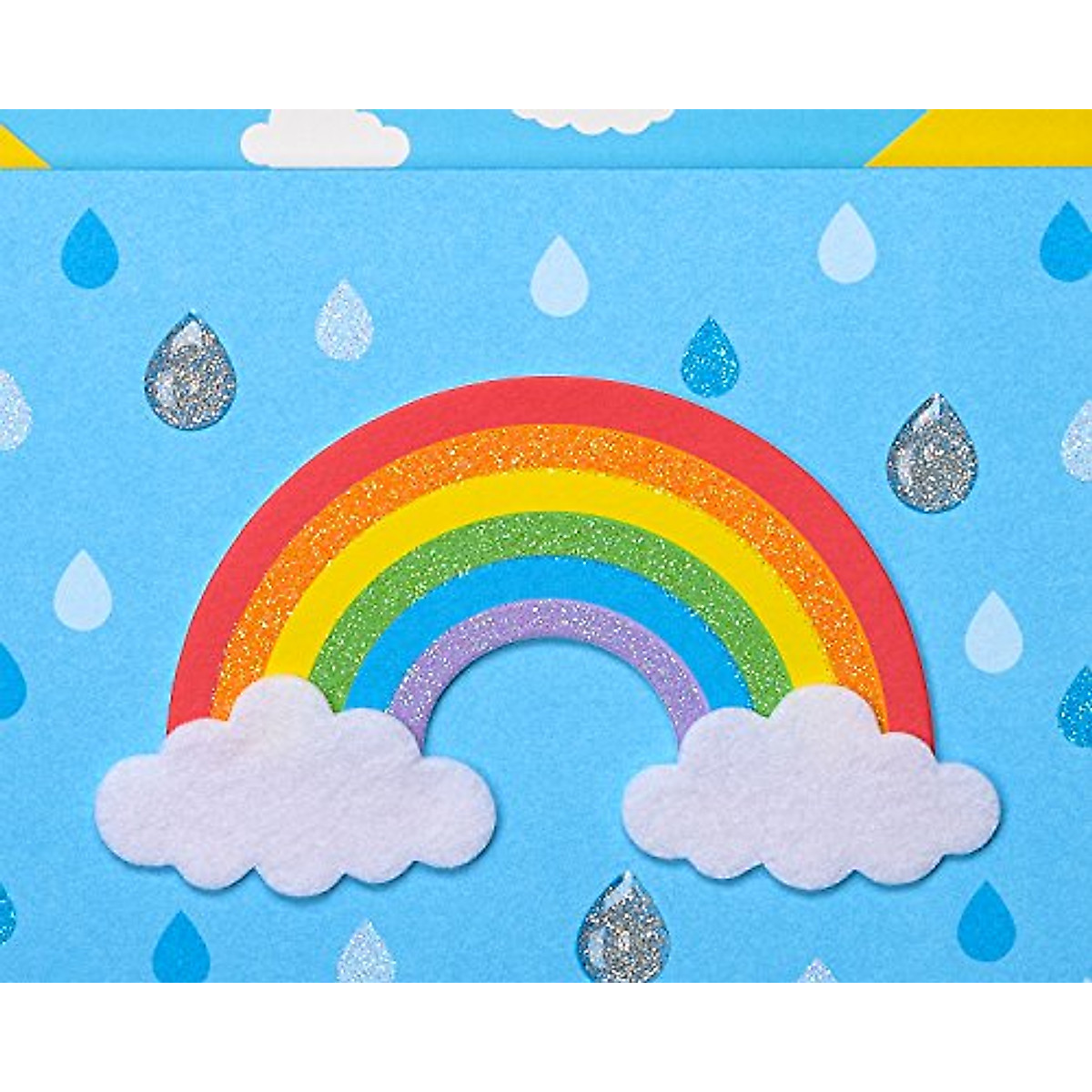 Papyrus Blank Cards with Envelopes, Rainbow with Glitter (8-Count)