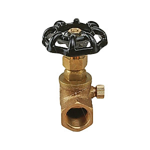 Midline Valve 632U256 Stop Valve with Drain, No Lead 3/4 in. FIP Connections, Brass