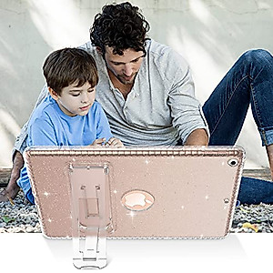 Hekodonk Slim Full-Body Protective Kickstand with Built-in Screen Protector Case for iPad 9th/8th/7th Gen (10.2" Display 2021& 2020 Version,Fits Model Model:A2602/ A2603/A2604/A2605/A2270/A2428/A2429)
