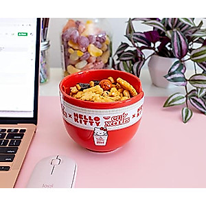 Sanrio Hello Kitty x Nissin Cup Noodles Red Ceramic Ramen Bowl and Chopstick Set