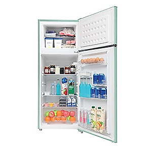 Frigidaire EFR753-MINT 2 Door Apartment Size Refrigerator with Freezer, 7.5 cu ft, Retro, Mint
