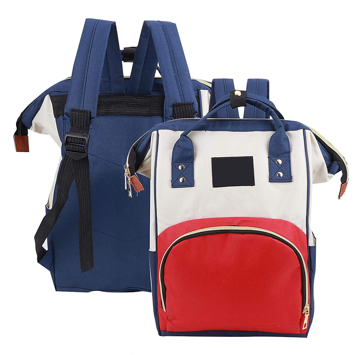 Maternity Nappy Bag, Abrasion Resistance Diaper Bag,Travel Backpack, Early Education Pregnant Woman for Home Educational Institution(Red Rice Blue)