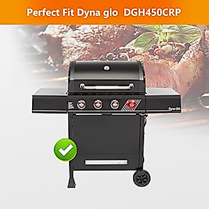 Hisencn Grill Heat Plate Replacement for Dyna-Glo DGH450CRP, Flavorizer Bars for Dyna-Glo 4 Burner Grill, Porcelain Steel Heat Tents, 4 Pack