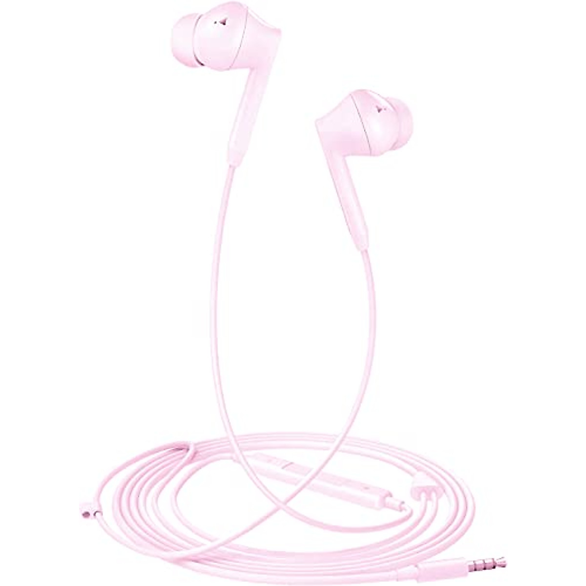 in Ear Earbuds Headphones Wired Earphones with Microphone and Volume/Calls/Music in-Line Control, Compatible with Smartphones, Tablets, PC, Computer and Other Devices with 3.5mm Headphone Jack, Pink